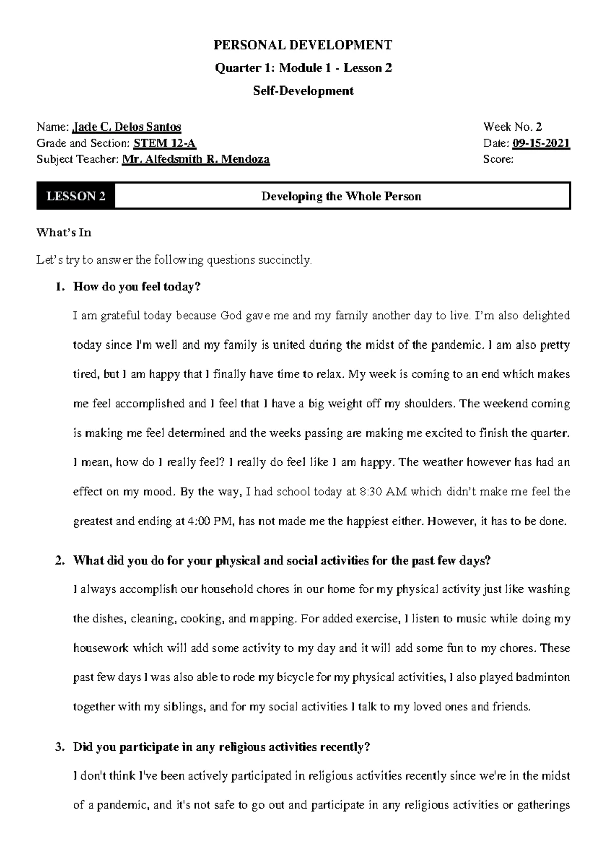 (BIO 024) LAB Activity 5 - Color TEST FOR Proteins AND Specific Amino ...