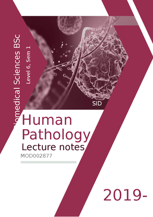 Human Pathology lecture 1 - Signs 2. Symptoms 3. Results of laboratory ...