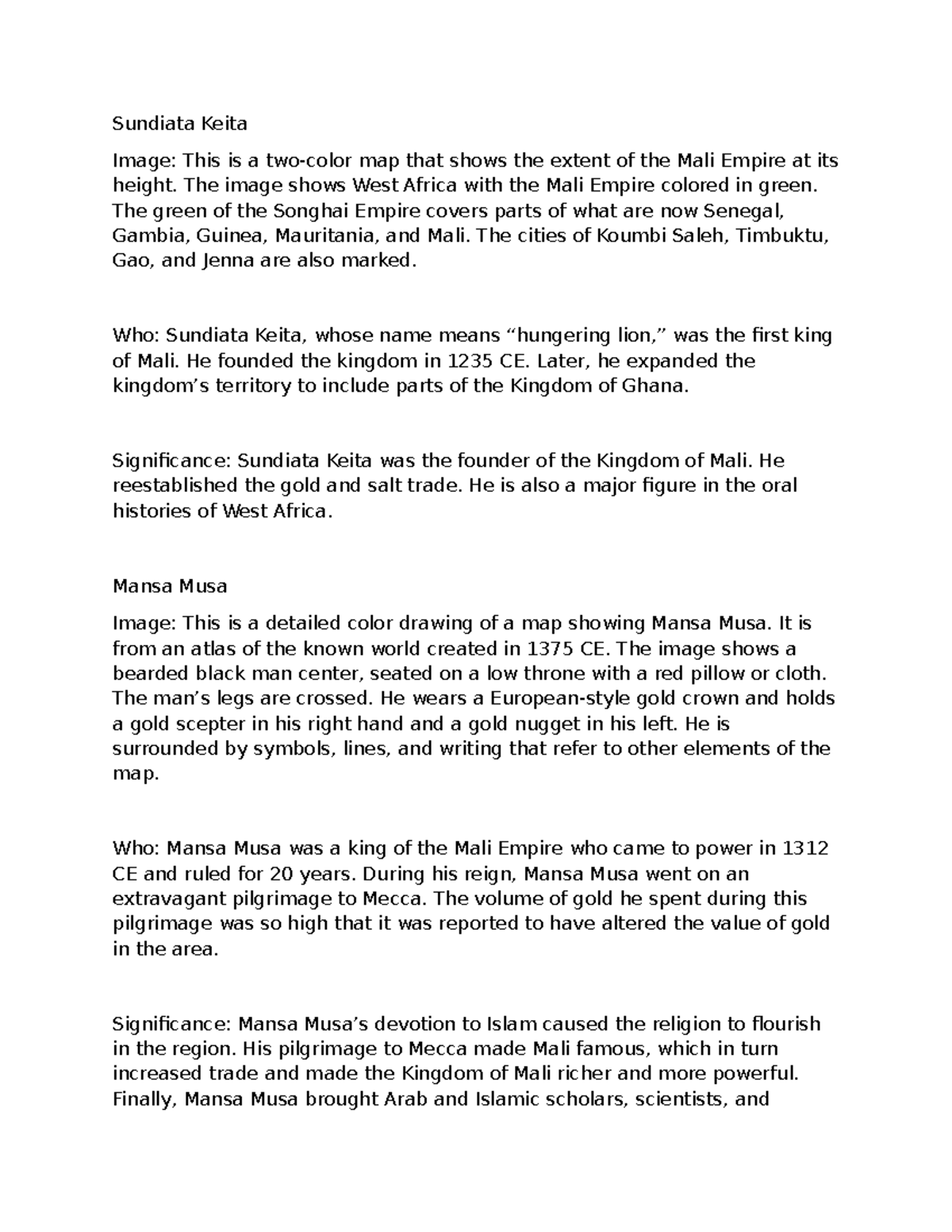 Kings of Mali and Songhai: Sundiata, Mansa Musa, and Askia Muhammad ...