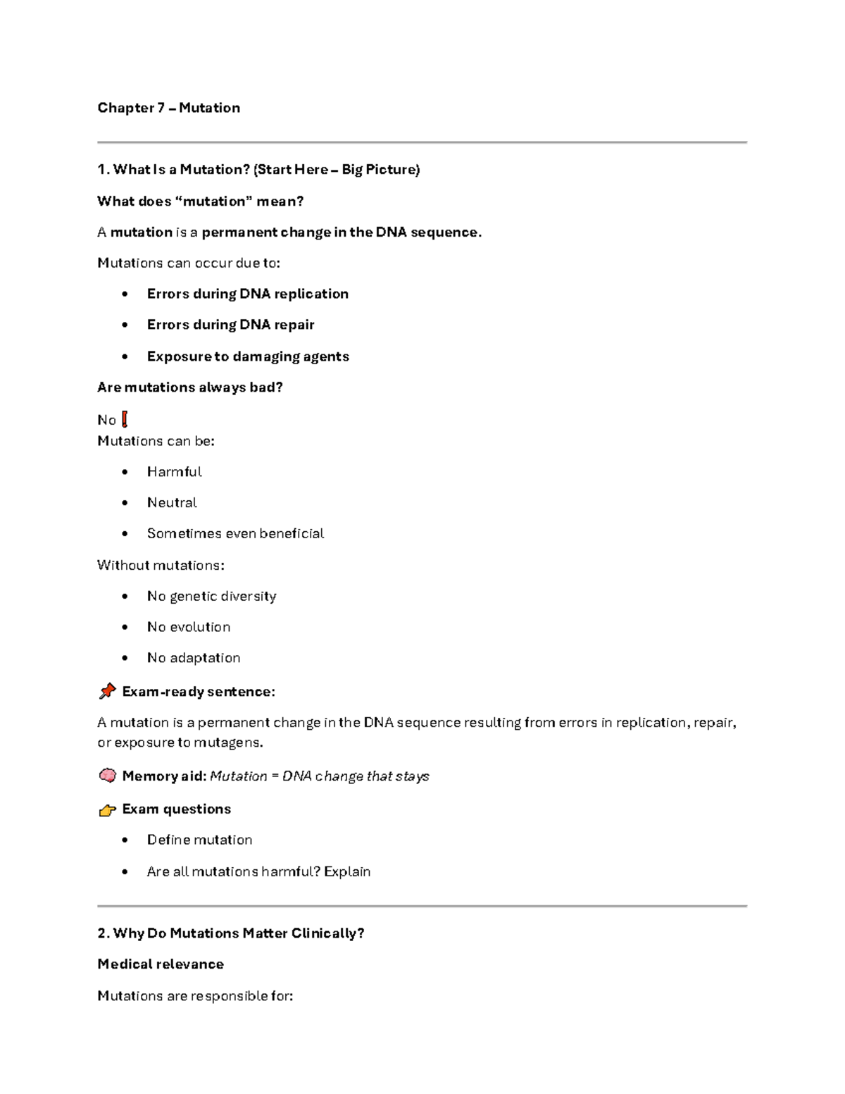Chapter 7 Genetics: Understanding Mutations and Their Implications ...
