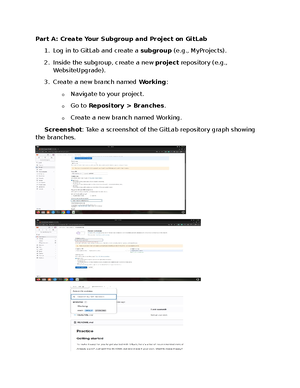 D197 - Version Control Template PDF - D197 - Version Control Template Step A Screenshot Below is ...