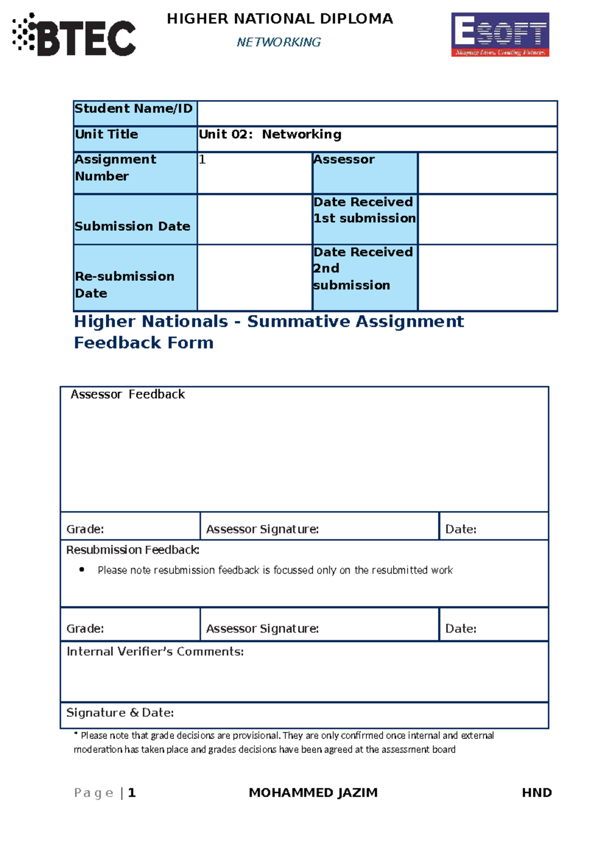 HND Networking Unit 02: LAN Design Implementation for Redco - Studocu