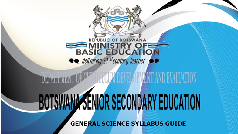 General Science Syllabus Guide (GSCSL) for Senior Secondary - Studocu