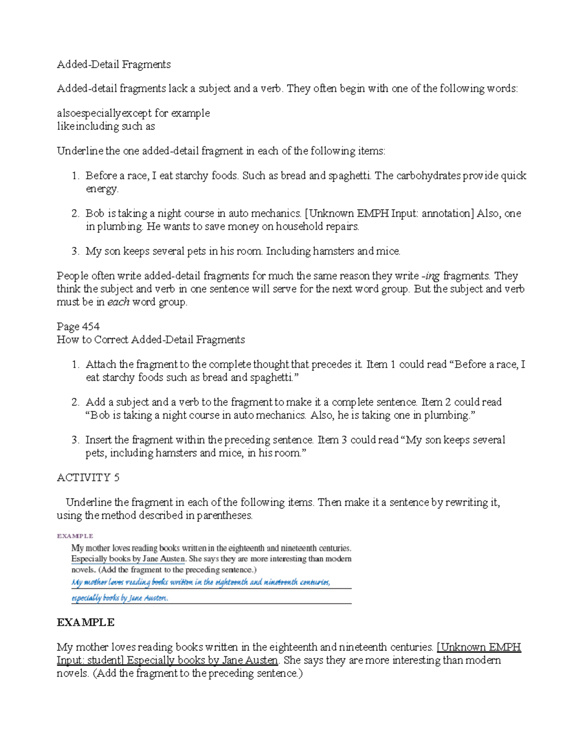 Title: Understanding Added-Detail Fragments in Writing Techniques - Studocu