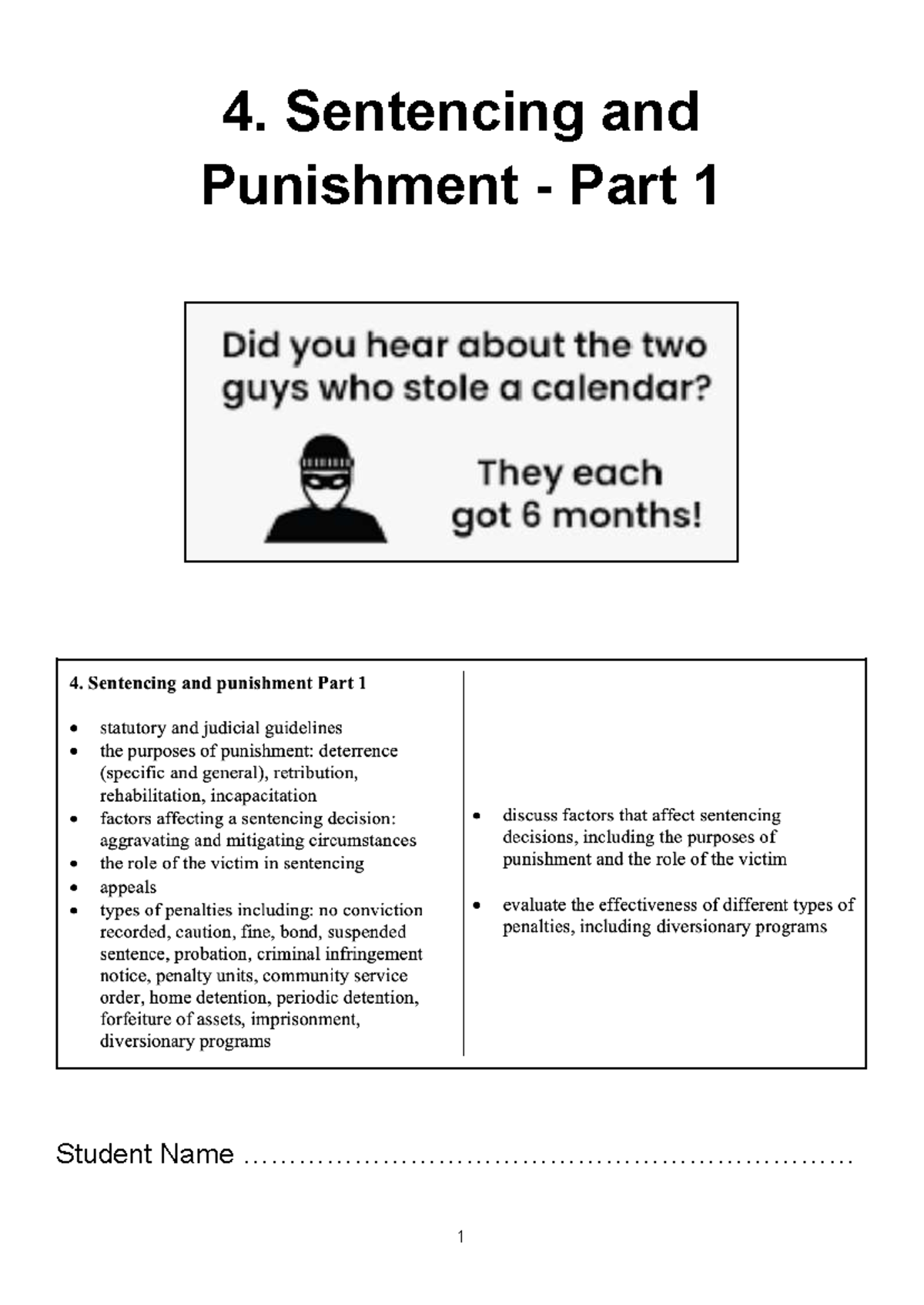 12LST Sentencing and Punishment Guidelines: Key Concepts and Cases ...