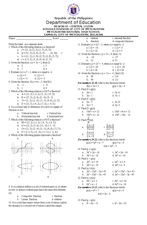Chemistry- Problem-SETS - GENERAL CHEMISTRY 2 Calculations Involving ...