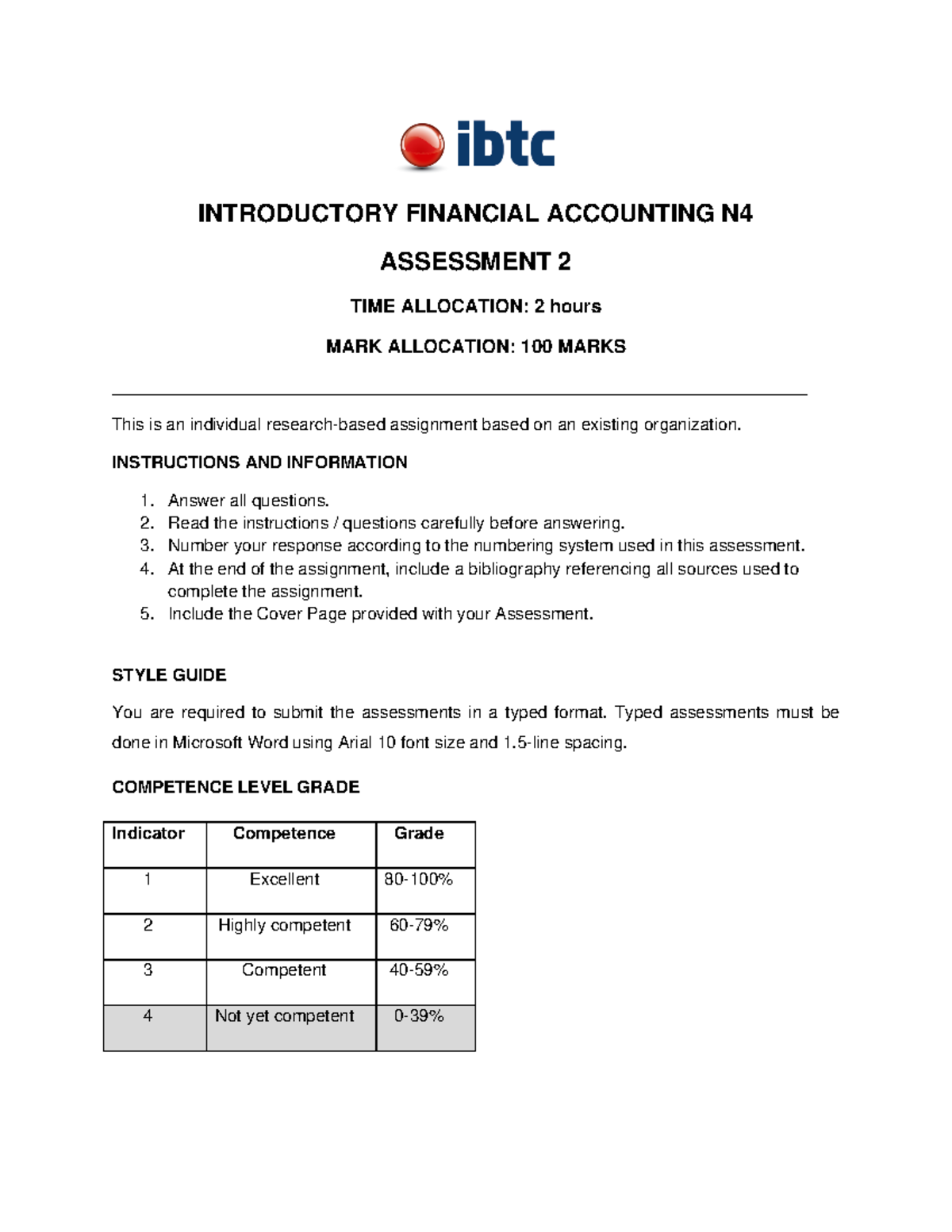 Introductory Financial Accounting N - Assessment 2 (FA4 A2) - Studocu