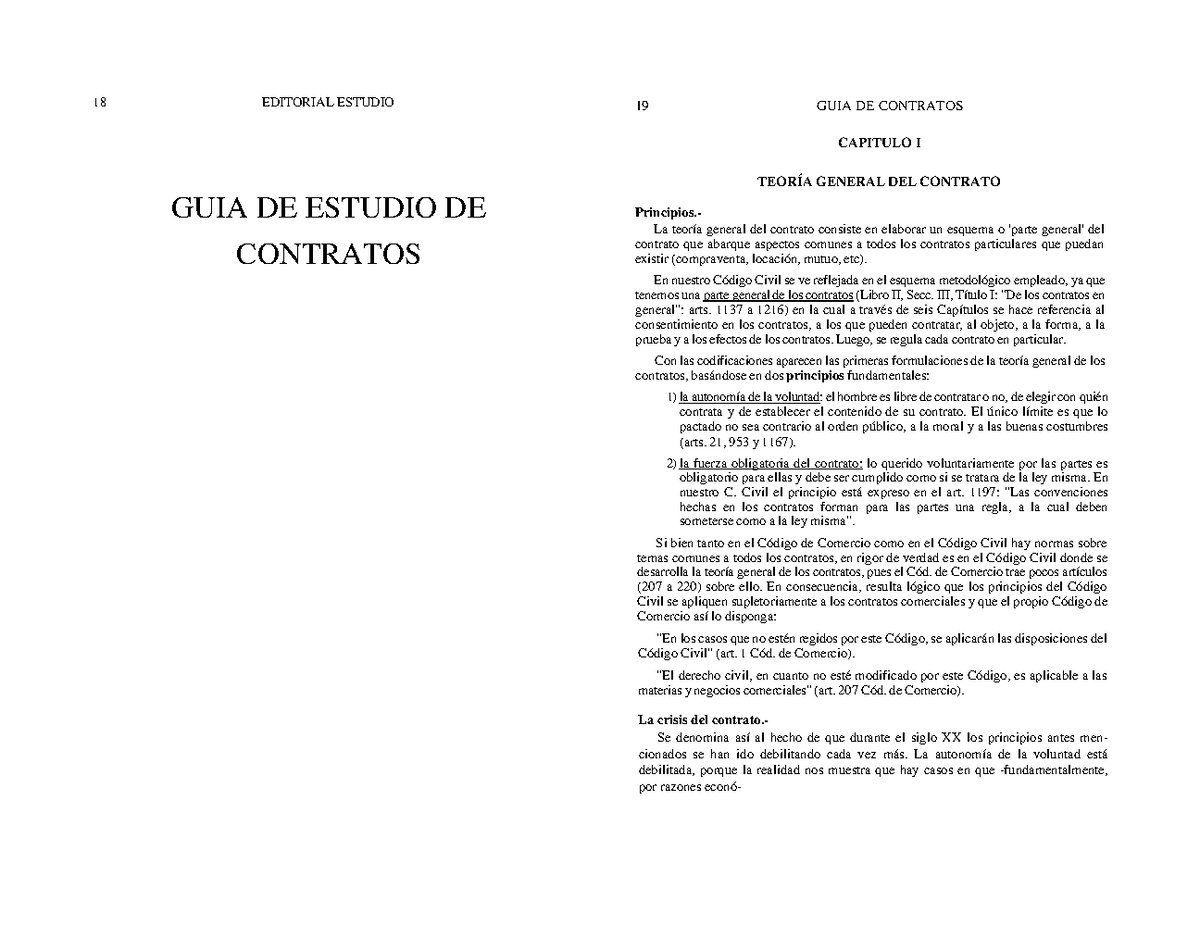 Guía de Estudio - Contratos Civiles y Comerciales (Cód. Civil) - Studocu