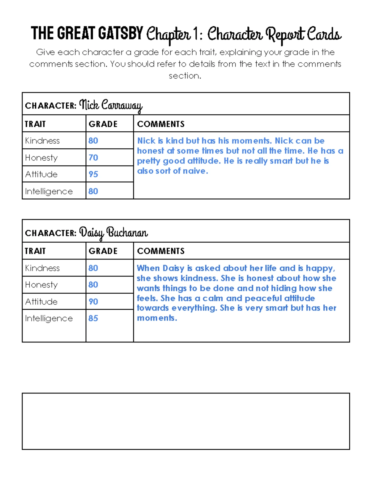 Copy of Gatsby Ch. 7 Gatsby vs. Tom - THE GREAT GATSBYChapter 7: Gatsby ...