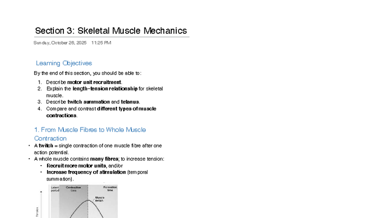 Muscle Mechanics Overview: Recruitment, Contractions, and Function ...
