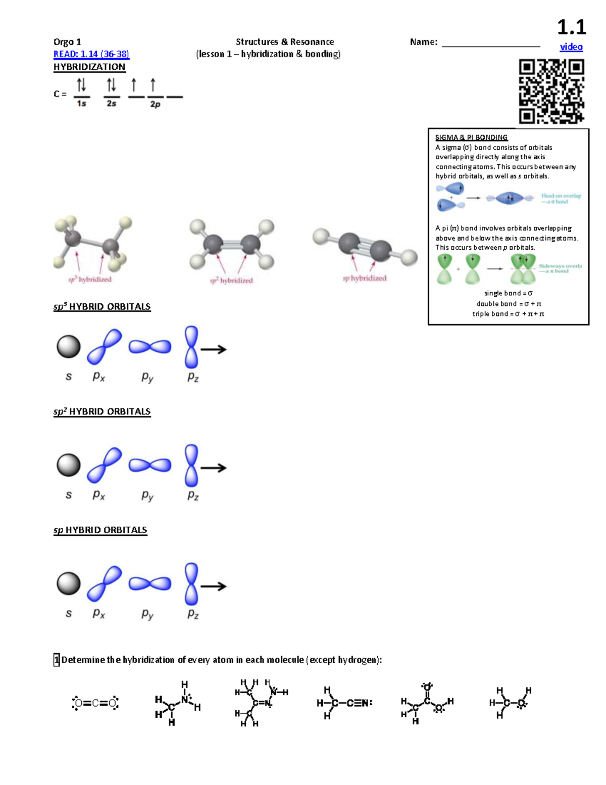 Orgo 1 Structures Resonance Practice Problems and Solutions - Studocu