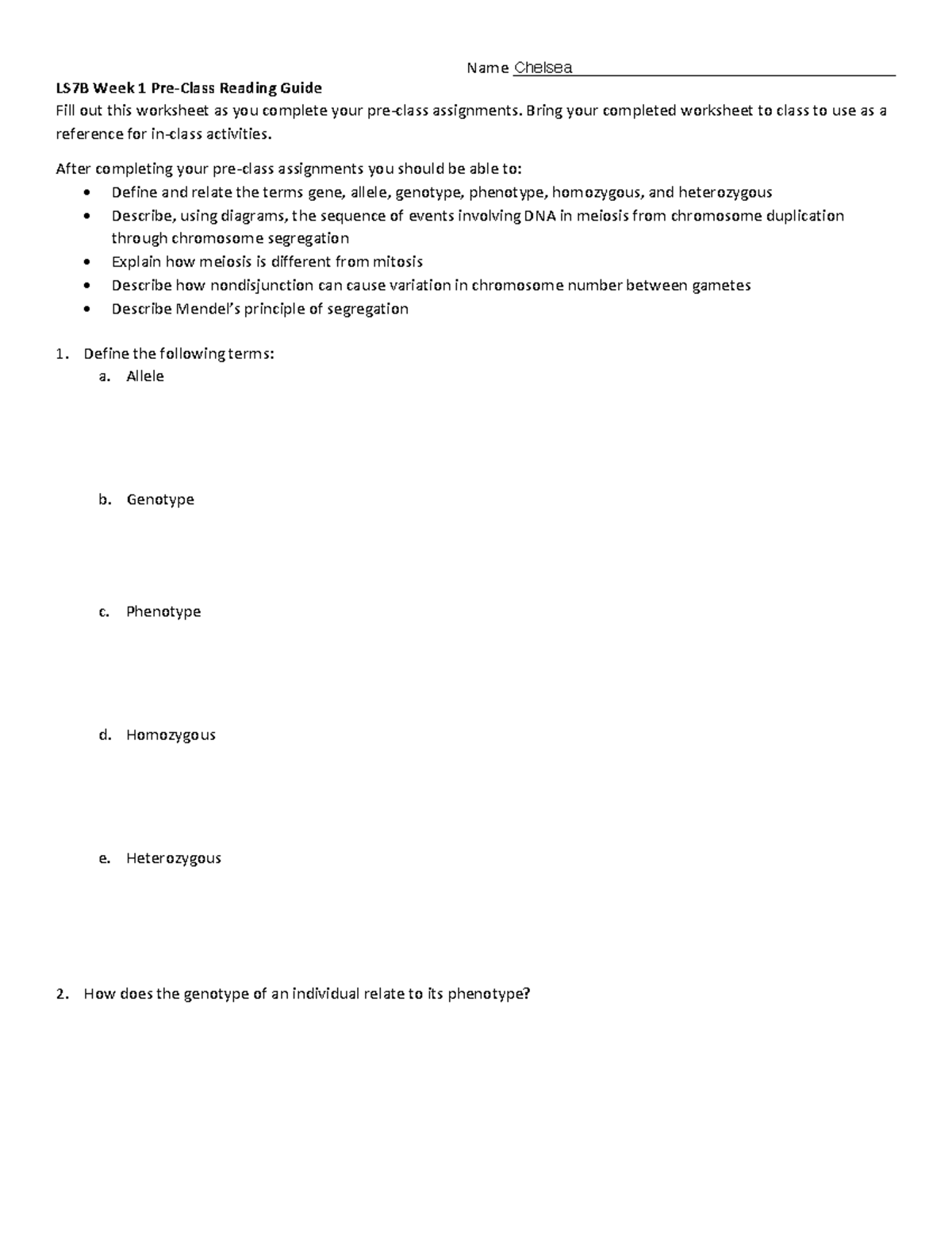 LS7B Week 1 Pre-Class Reading Guide - Name ...