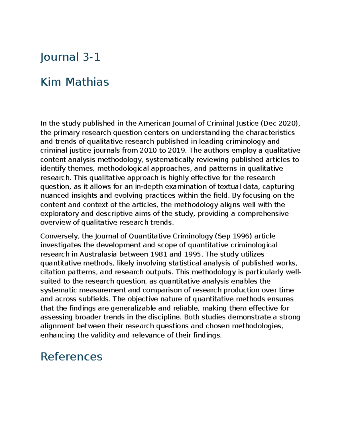Qualitative vs Quantitative Research Trends in Criminology Journals ...