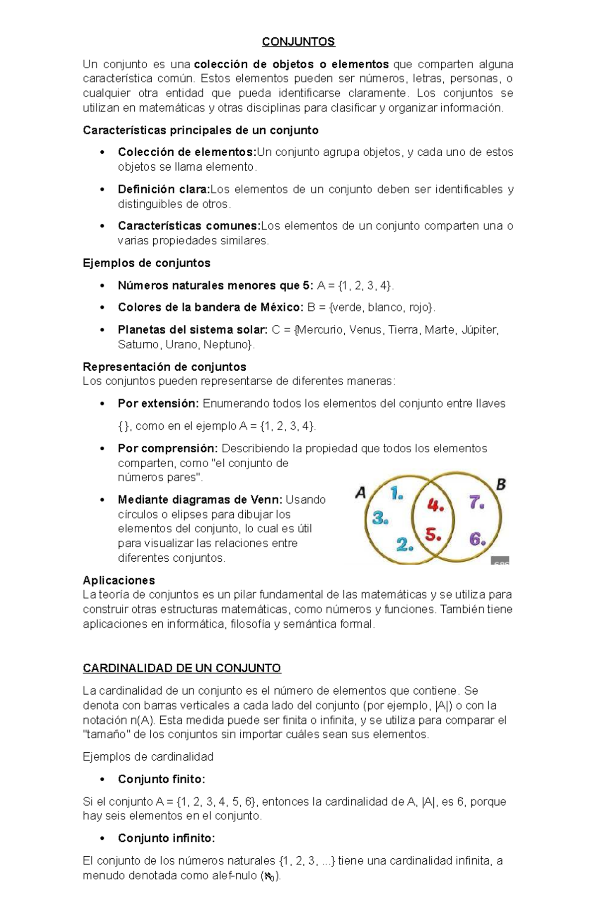 Teoría de Conjuntos: Definiciones y Aplicaciones en Matemáticas - Studocu
