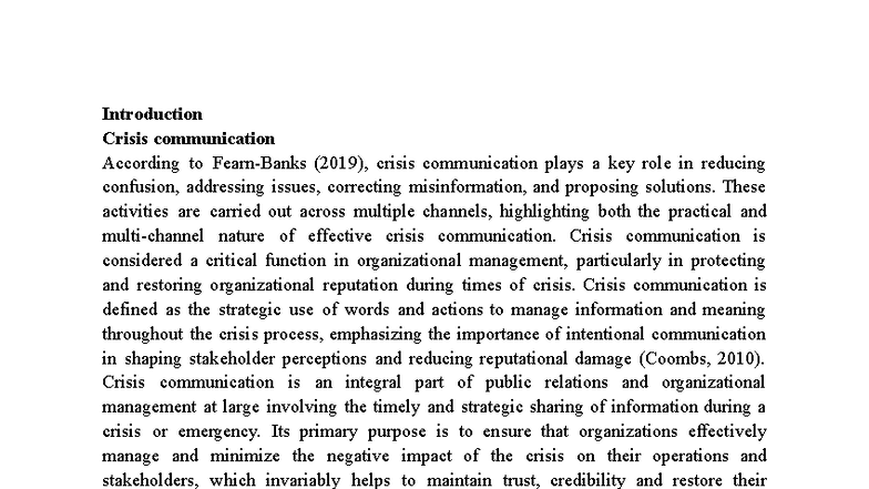 Crisis Communication Impact on Brand Perception: Vinamilk Case Study ...