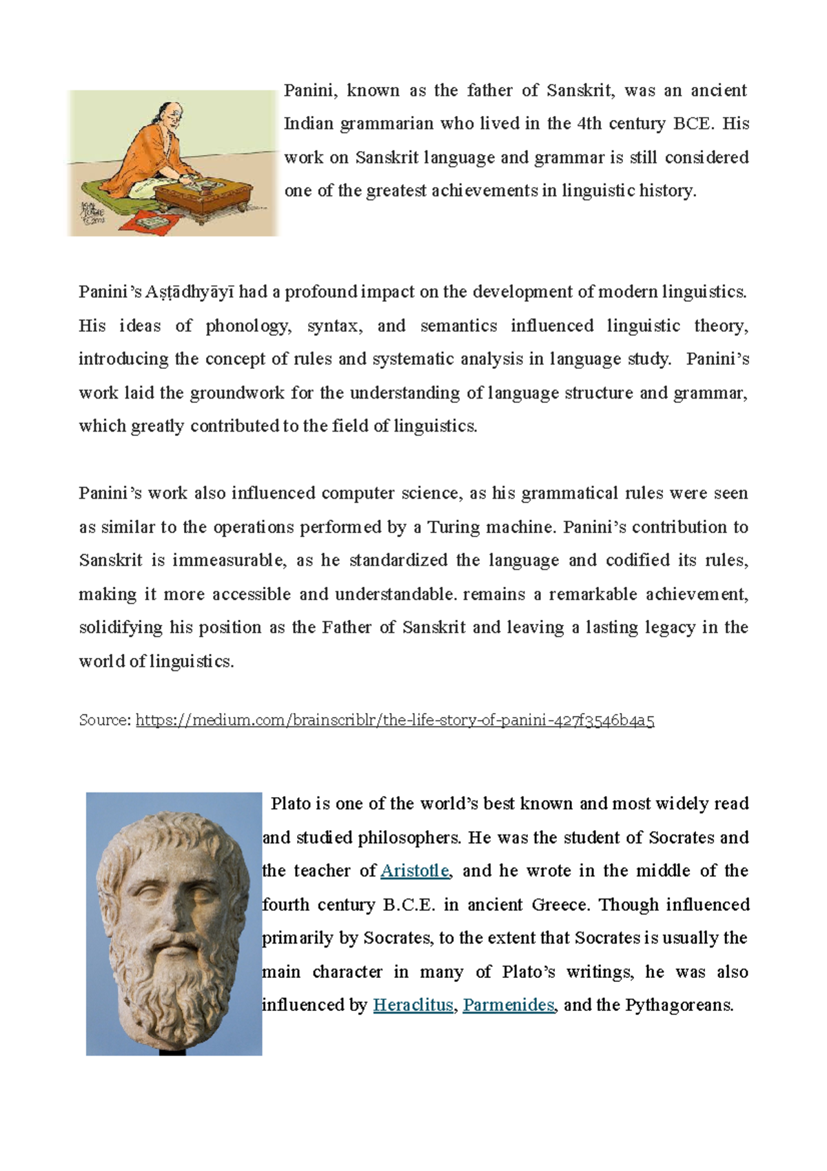 Famous Linguists - Panini, known as the father of Sanskrit, was an ...