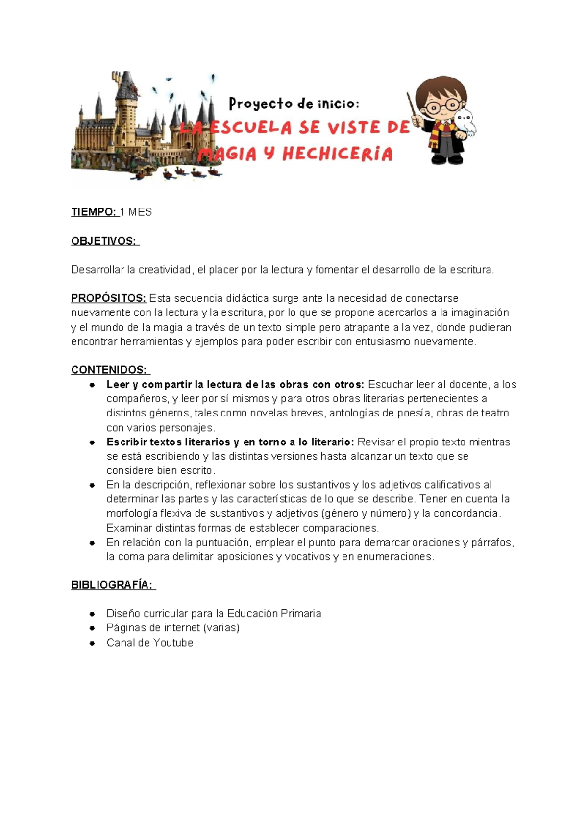 Secuencia Didáctica: Fomentando la Lectura y Escritura con Harry Potter ...