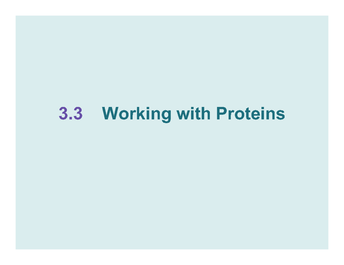 Protein Purification Techniques and Characterization Methods (BIO 101 ...