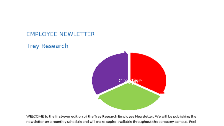 Trey Research Employee Newsletter - October Edition - Studocu