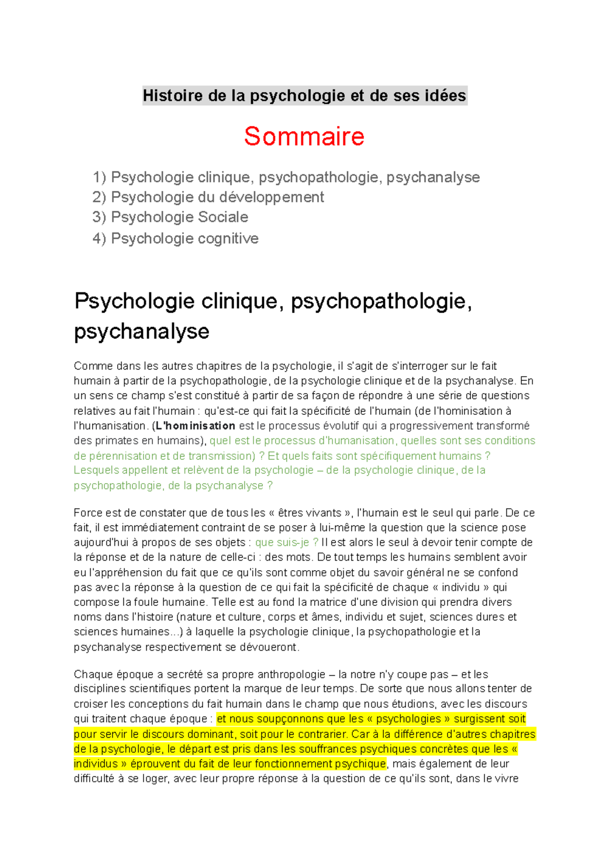 Histoire de la psychologie et de ses idées - Histoire de la psychologie ...