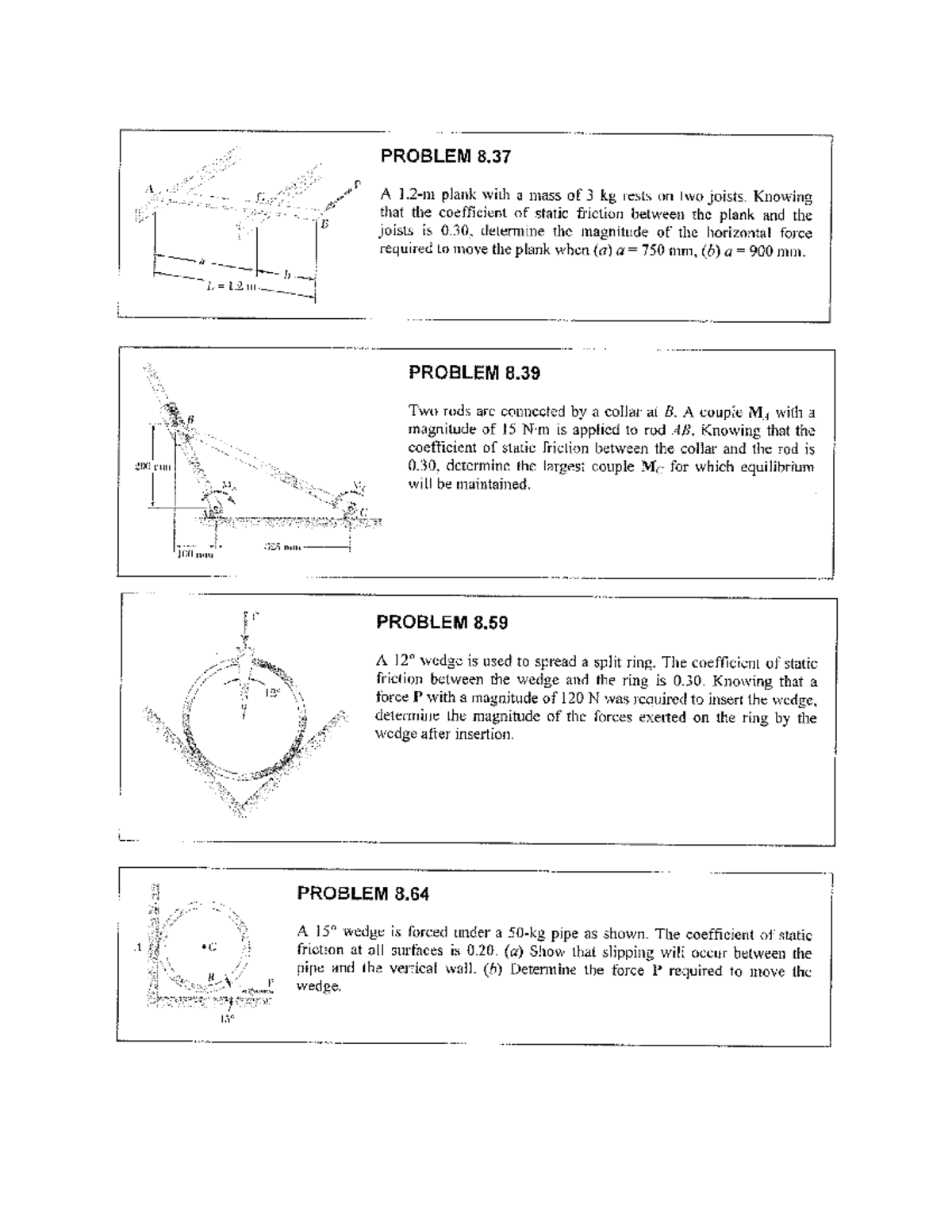 HW#7 - Static Friction Problems in Mechanics - Studocu