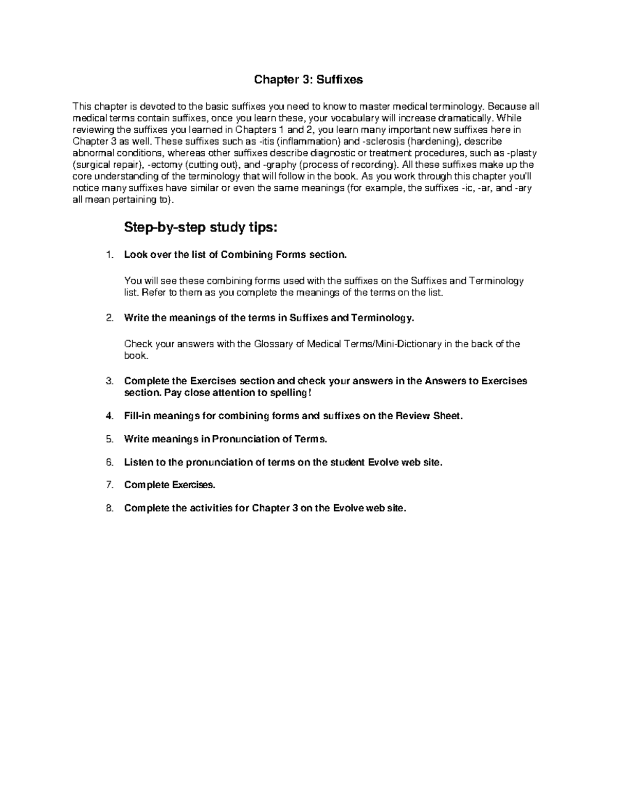 Chapter 3 Guide - Chapter 3: Suffixes This chapter is devoted to the ...