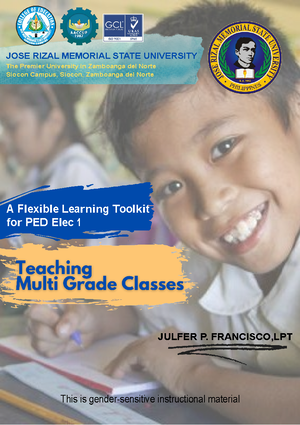 0. Syllabus in E Lective 1 - Teaching Multigrade Classes - Bato ...