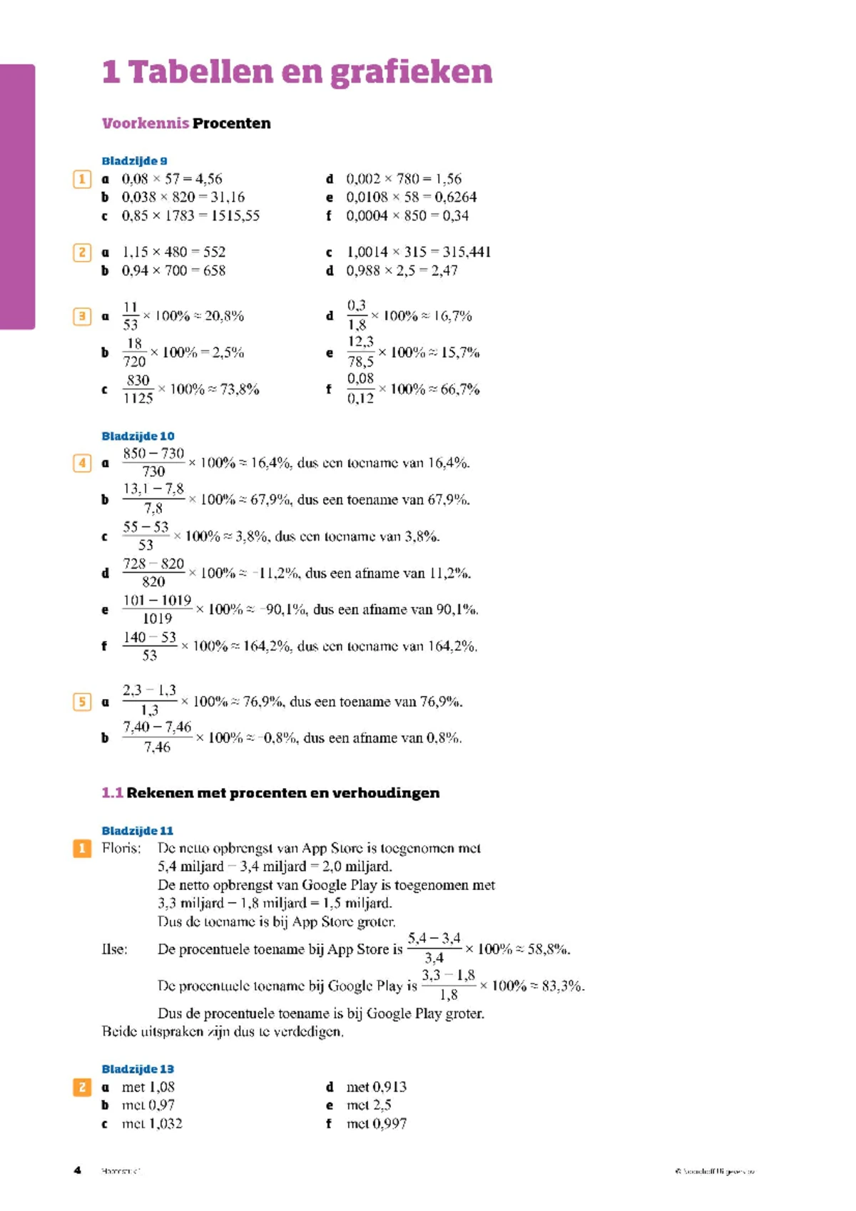 Havo 4 WISA H6 Uitwerkingen - Getal en Ruimte Formules - Studeersnel