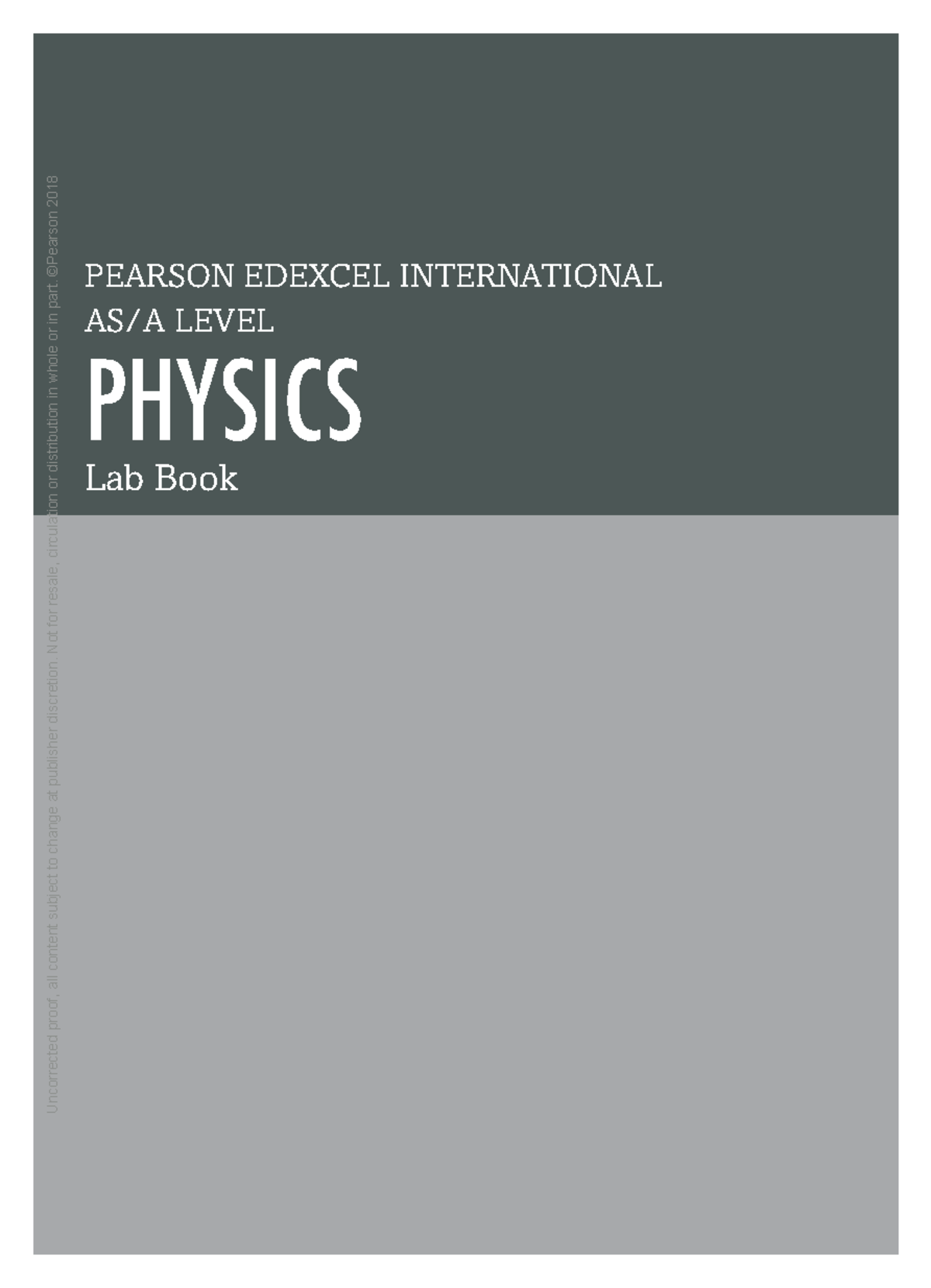 Edexcel IAL Physics Lab Book: Core Practical Activities and Guidelines ...