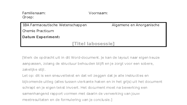 Syntheserapport Template AACP: Algemene en Anorganische Chemie ...