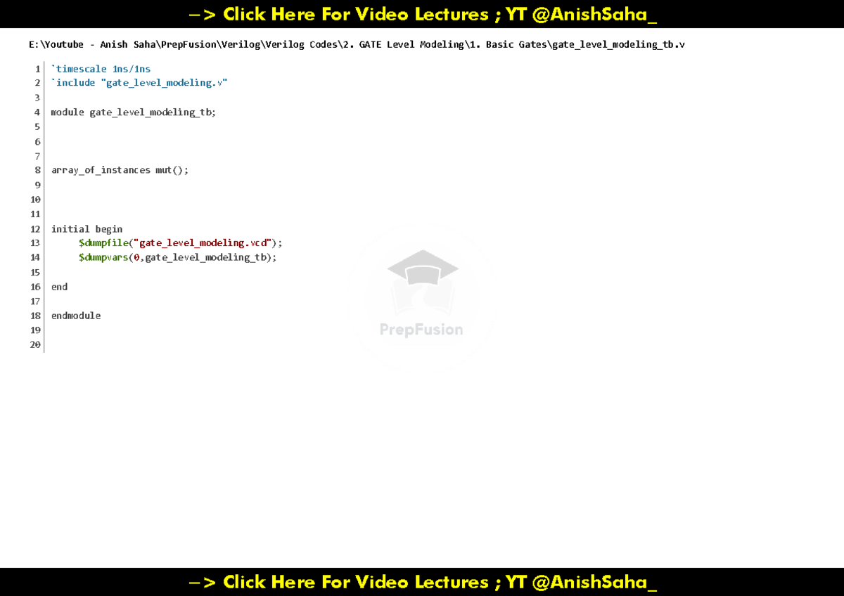 Gate level modeling tb - Vlsi - E:\Youtube - Anish Saha\PrepFusion ...