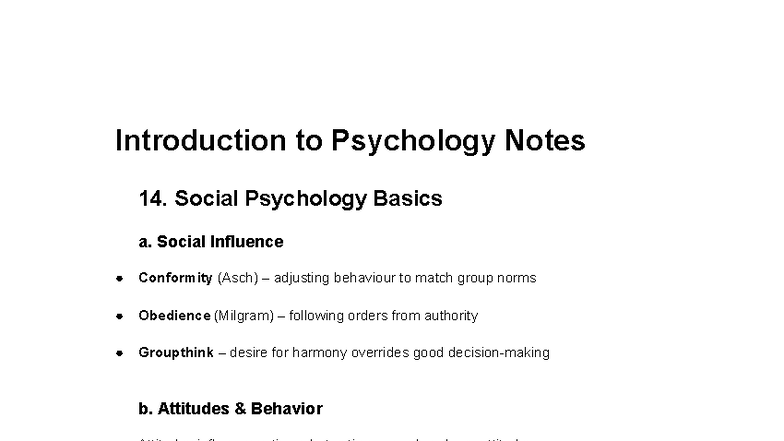 Introduction to Psychology – Study Notes - Introduction to Psychology ...