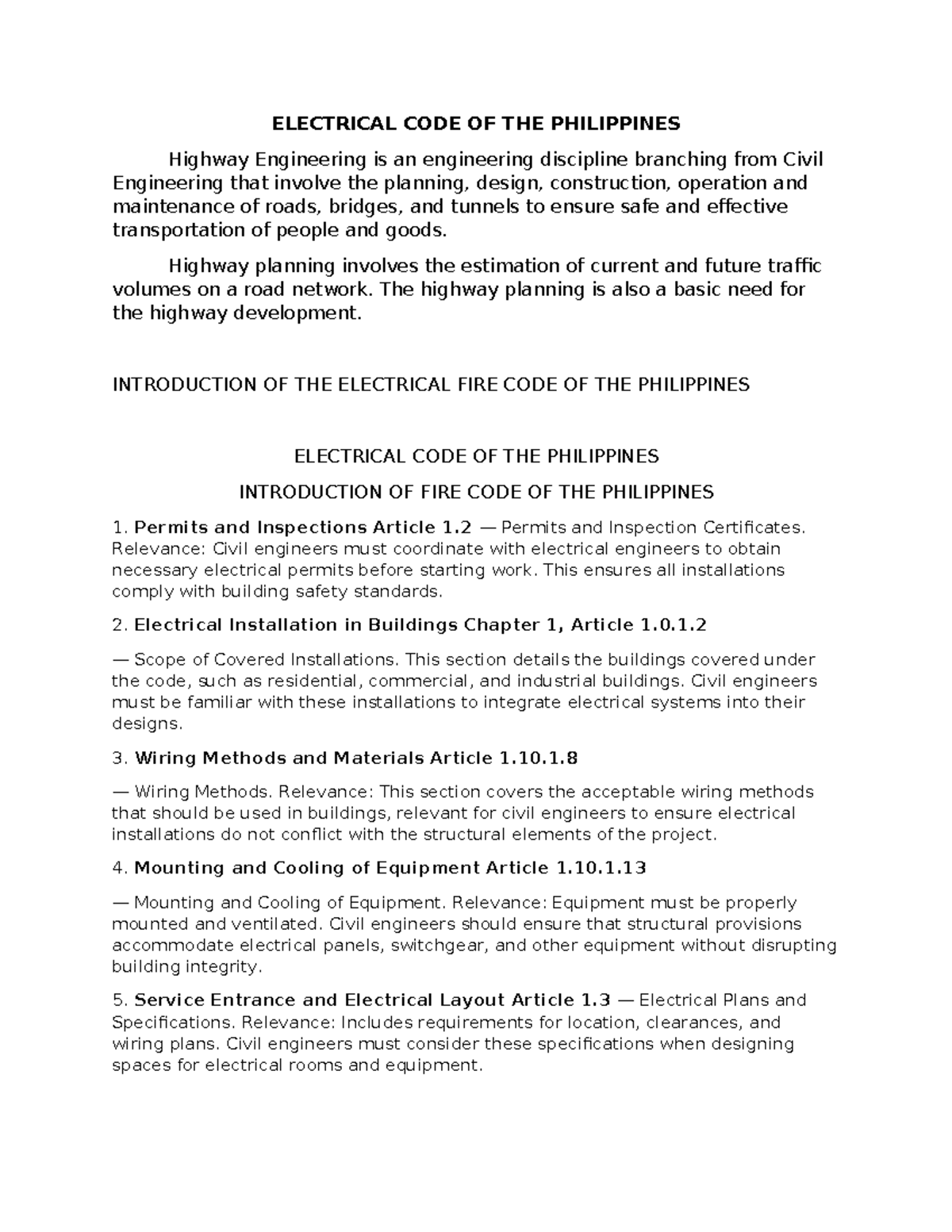 Electrical and Fire Code Overview: Philippines Regulations and ...