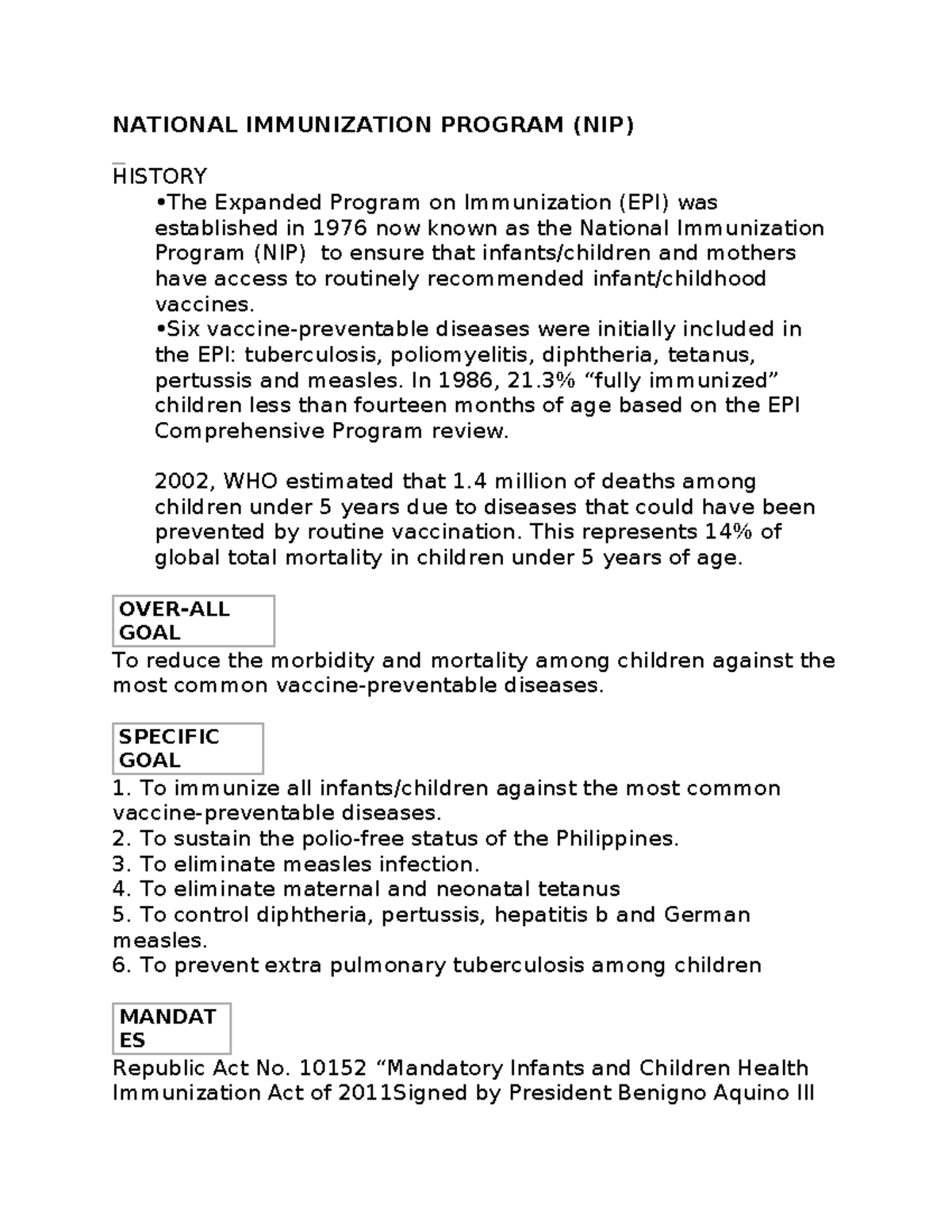 PPT 14 NA National Immunization Program Overview and IMCI Insights ...