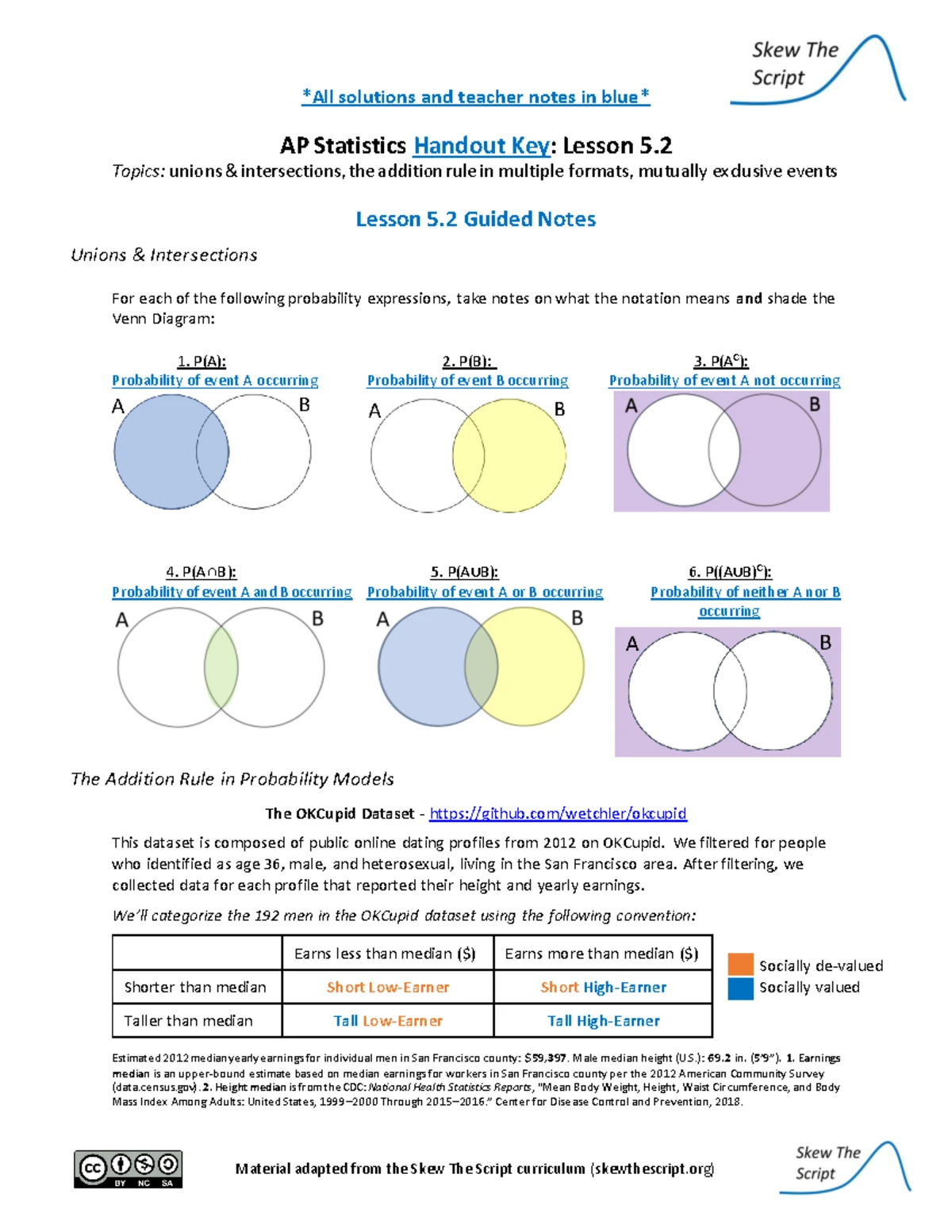 5.6.STS - AP Stats Chapter 5.6: Variance & Std Dev Guided Notes - Studocu