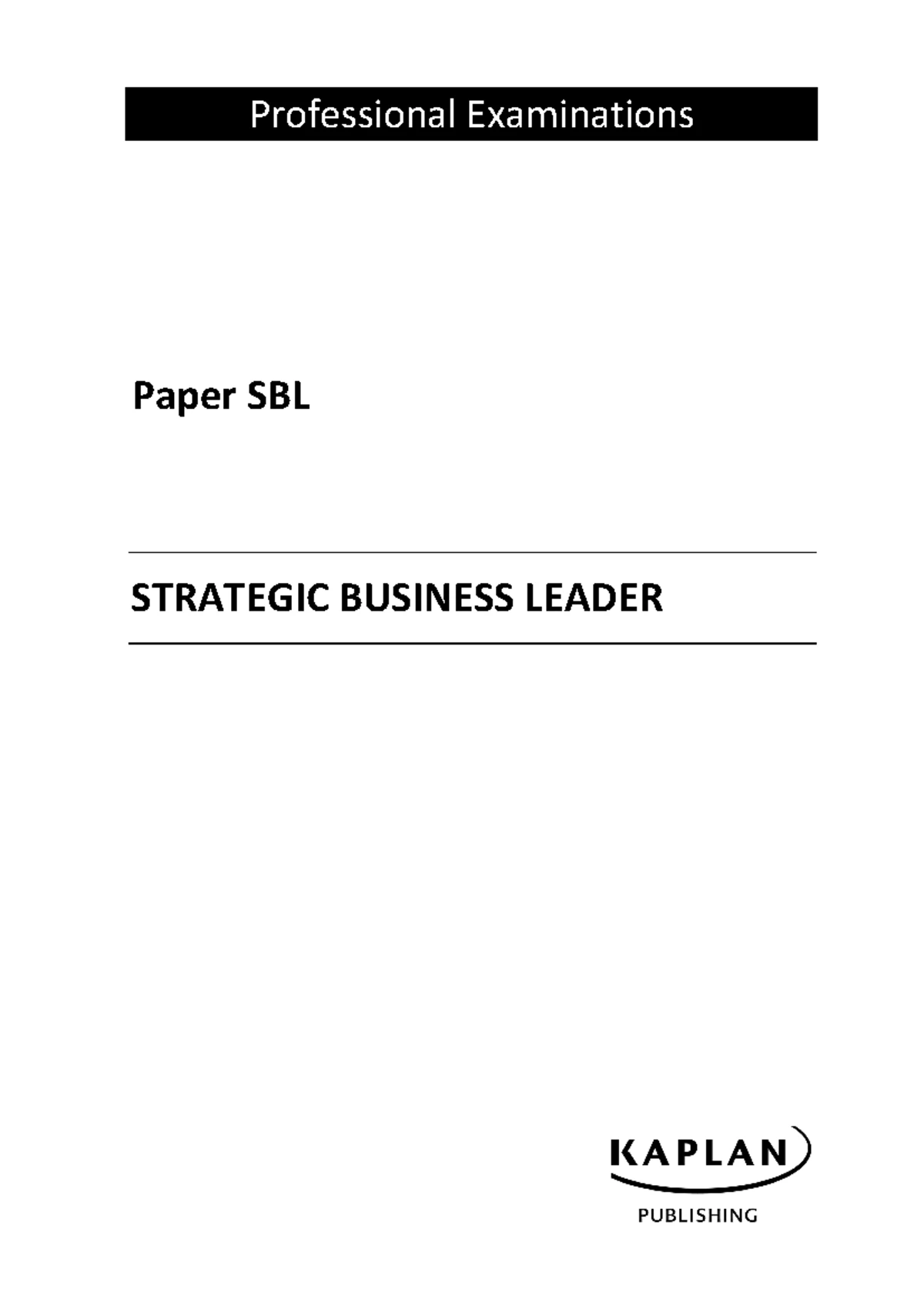 SBL solutions/answers - SBL Solution Pack S. No Question ACCA Exam ...