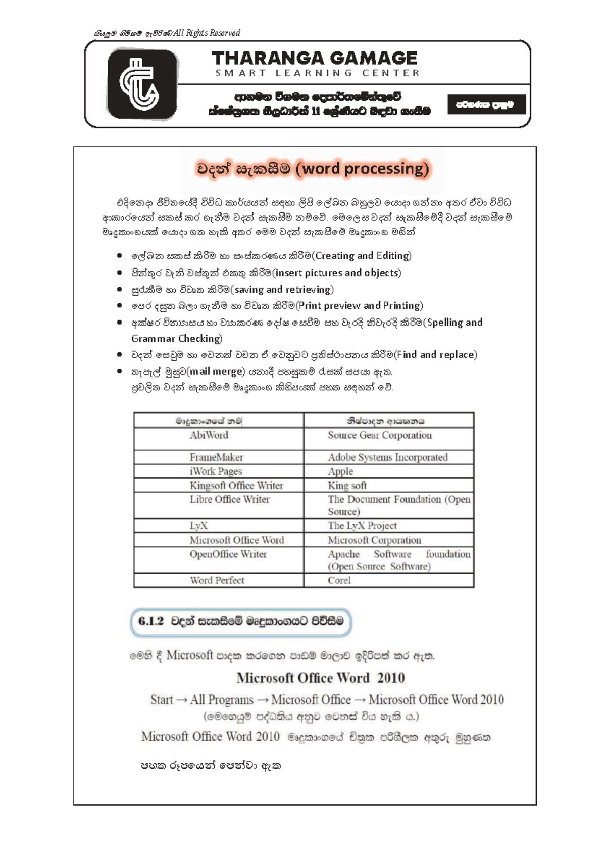 Computer Knowledge Tute No 3: Word Processing & Editing Techniques ...