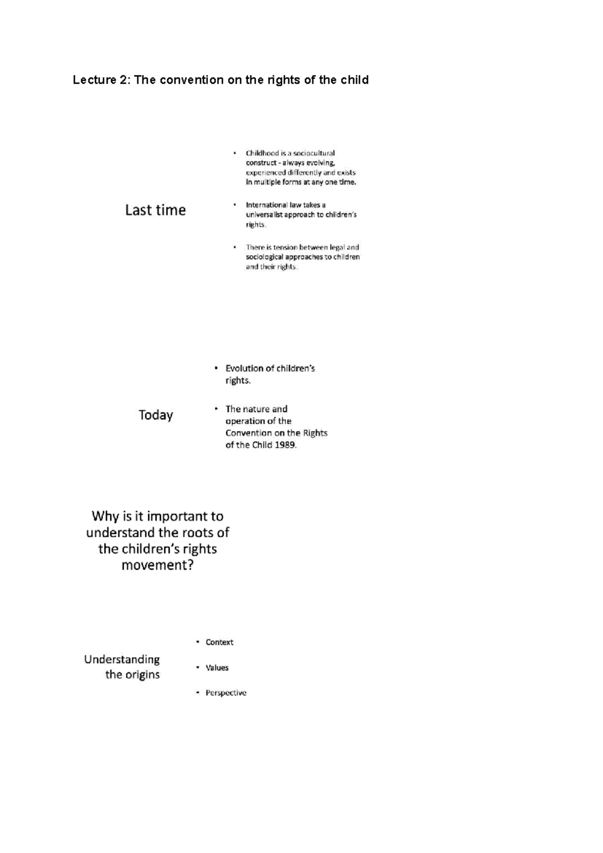 Lecture 2: The Convention on the Rights of the Child (CRC) - Studocu