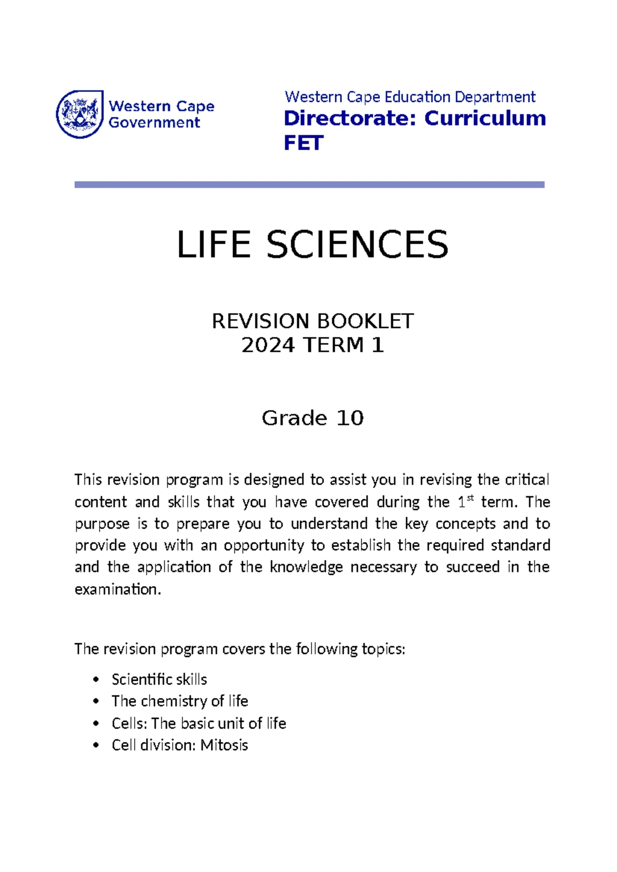 Quadrat Grade 10 environment practical 2024 - LIFE SCIENCES GRADE 10 ...