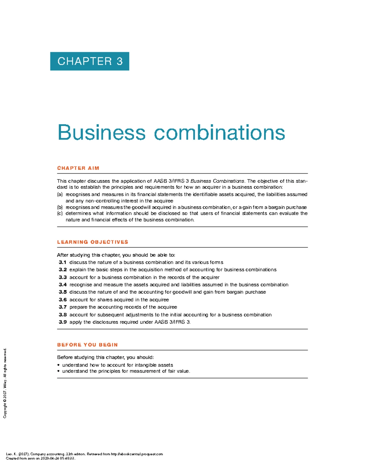 ACC2001 3 S1 2024 Final Assessment Outline 9 - Page 1 of 1 prepared by ...