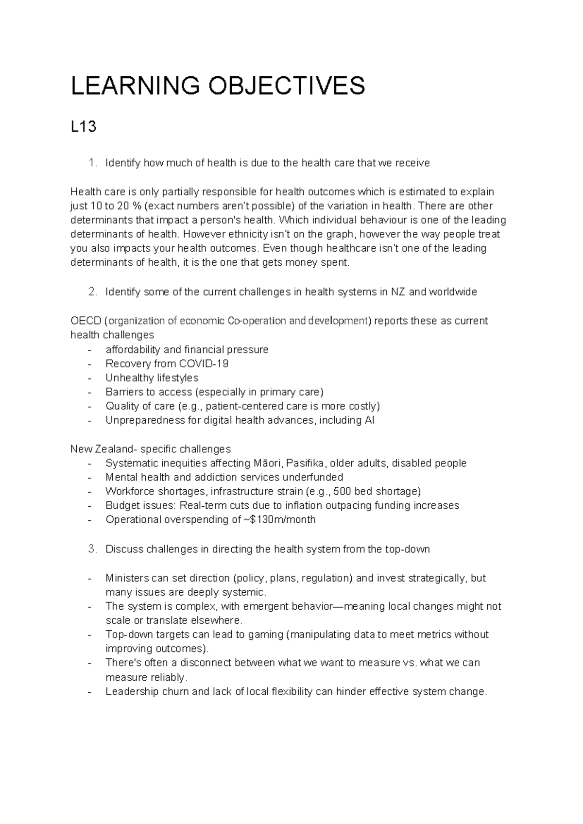 Module 2 Learning Objectives: Health Determinants & Inequities Analysis - Studocu