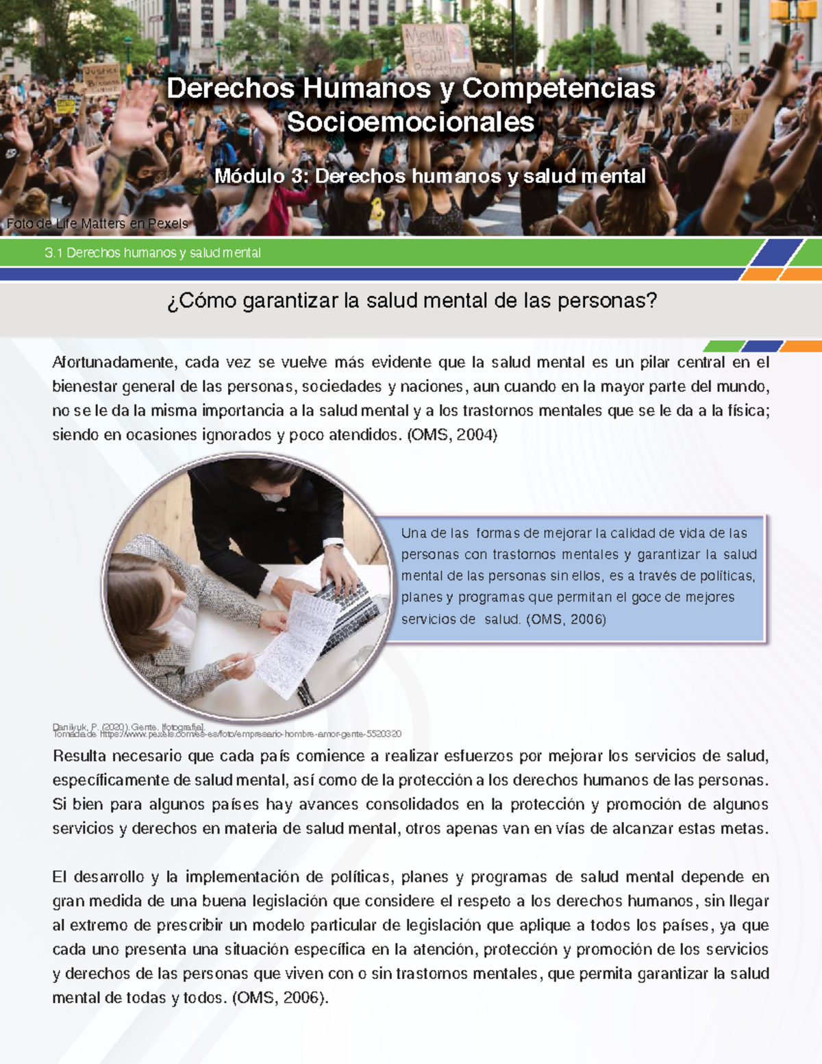 Derechos Humanos y Salud Mental: Módulo 3 - Garantía y Desafíos - Studocu