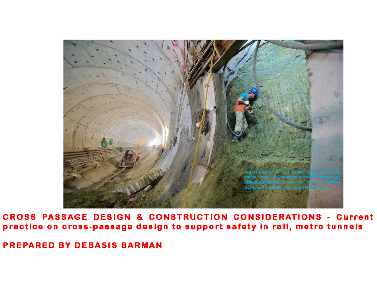 Cross Passage Design Considerations in Railway Safety (CPI) - Studocu