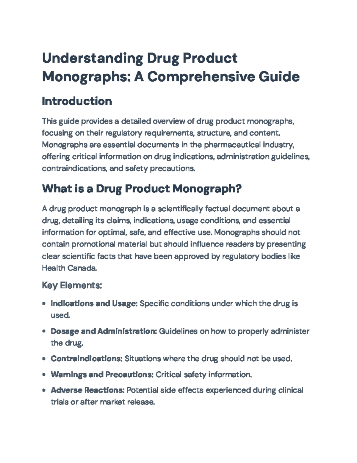 Understanding Drug Product Monographs: A Comprehensive Guide ...