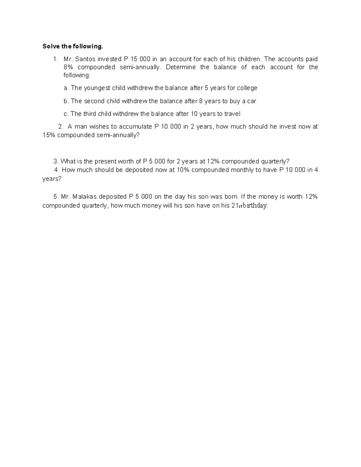 Compound Interest Problems and Solutions - Studocu