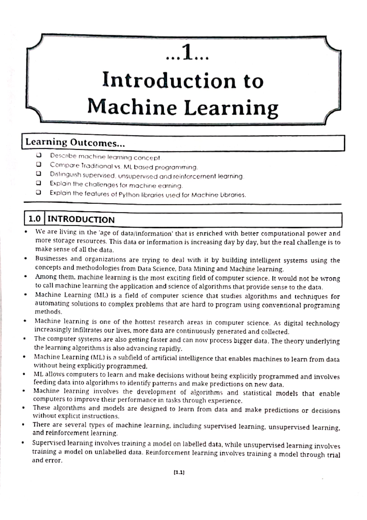 Introduction to Machine Learning: Concepts and Applications - Studocu