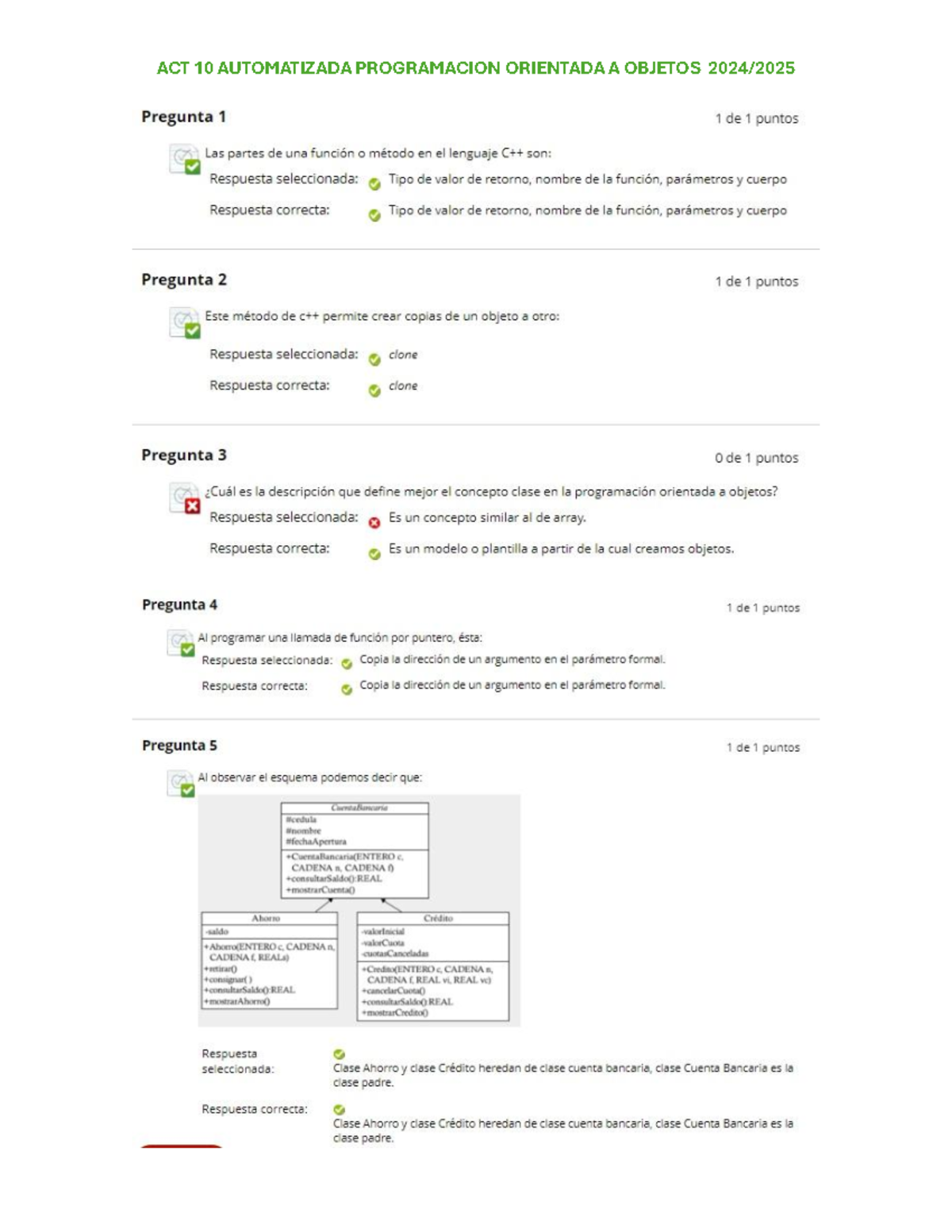 ACT 10 Automatizada Programacion Orientada A Objetos 2024 - Programación Orientada a Objetos ...