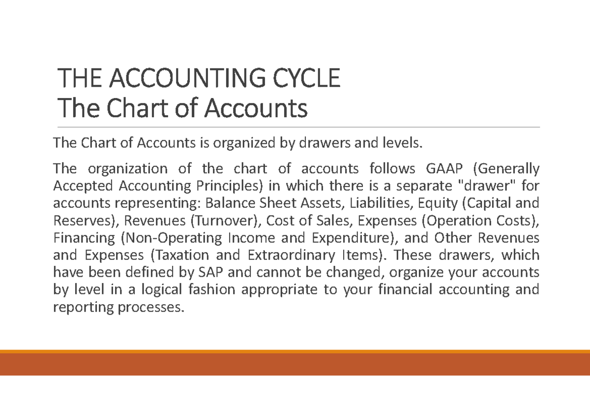 Accounting Cycle Overview: Chart of Accounts & Journal Entries - Studocu