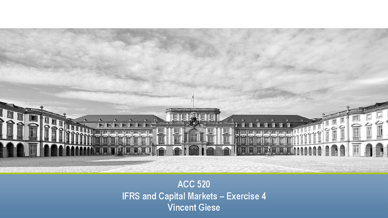 ACC 520 Exercise 4 Solutions: IFRS & Capital Markets Recap - Studocu