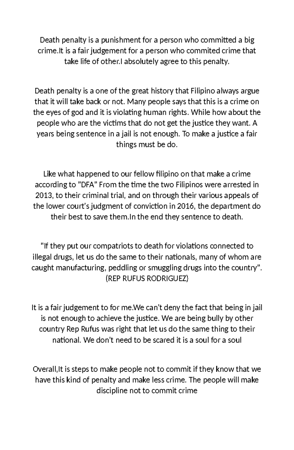 Death Penalty Debate: Fairness and Justice Perspectives - Studocu